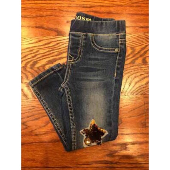 Vigoss | Bottoms | Nwot Vigoss Girl Stretch Jeans W Star Sequin Patch ...